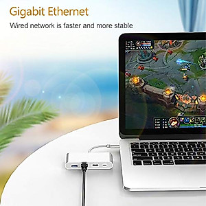 Leya-US Spare Part HW-TC42 4 in 1 Type-C/USB-C Multifunctional Extension HUB Adapter