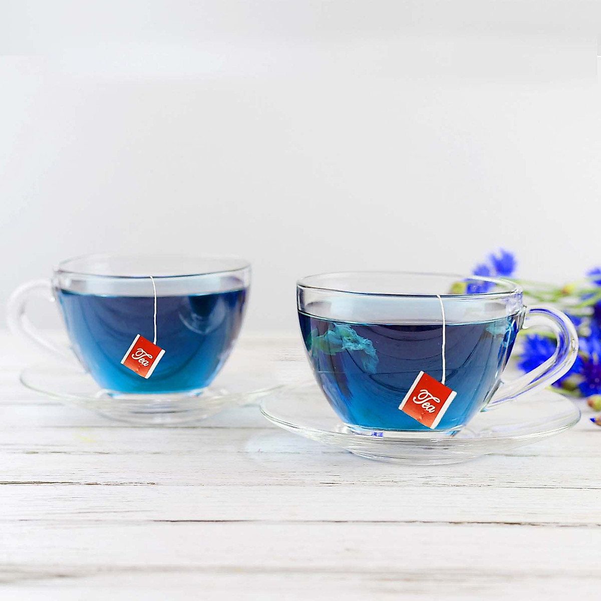 TEARELAE - Butterfly Pea Flower Tea - 50 Count Butterfly Pea Flower Tea Bags - Natural Coloring for Food, Baking, Iced Tea - Caffeine-Free, Non-GMO