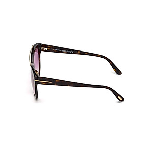 Tom Ford TF518 Livia 52Z Womens Dark Havana/Gold 58 mm Sunglasses - dark havana/gold