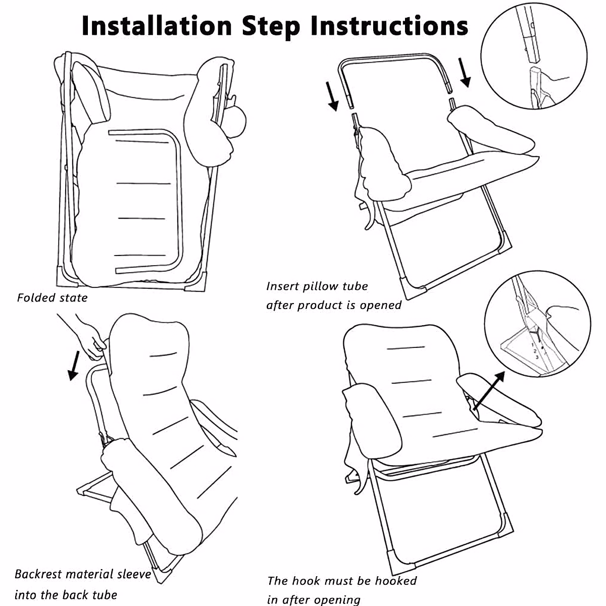 Living Room Lazy Chair with Ottoma & Armrestn, Modern Accent Lounge Chair, Leisure Sofa with Side Pocket, Folding Reading Chair with Footrest for Bedroom, Living Room, Dorm, Small Space, Grey