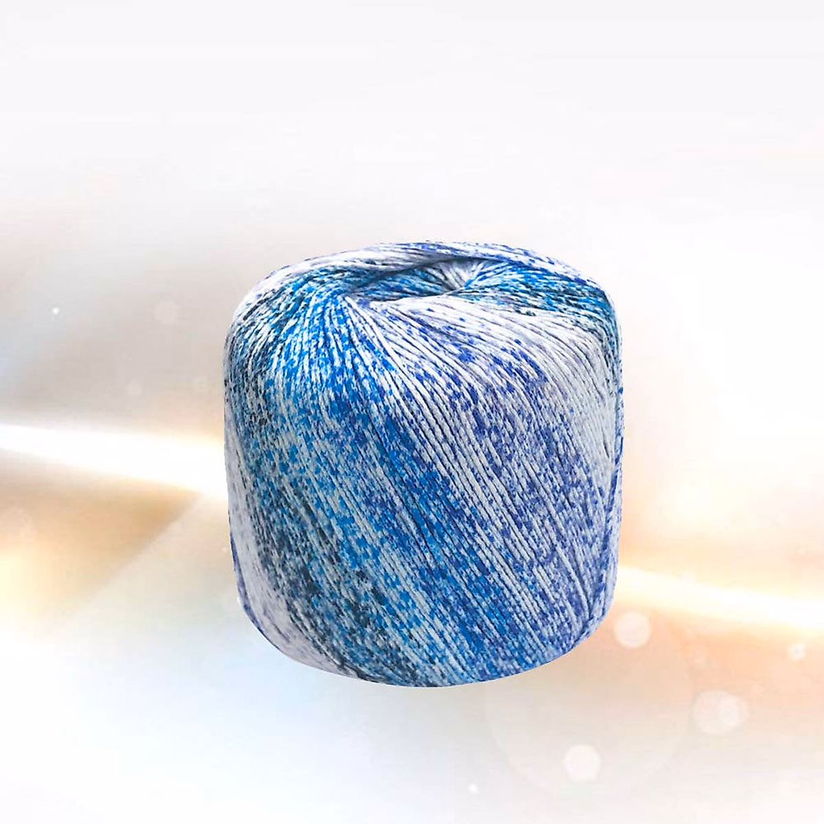 Healifty 133M Crochet Yarn Knitting Yarn Soft Cotton Yarn Color Gradient Hand Knitting Supplies for Sweater Scarf Hat Shawl Blanket Sky-Blue