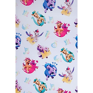 My Little Pony 4 Piece Toddler Bedding Set - includes Quilted Comforter, Fitted Sheet, Top Sheet, and Pillow Case Character Design for Toddler Bed