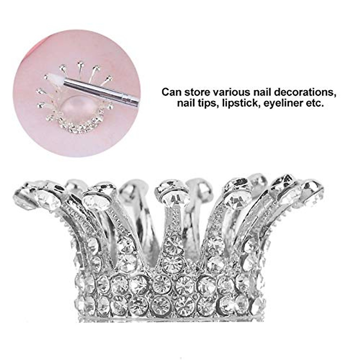 Nail Art Brush Holder, 3 Types Crown Design Nail Art Brush Holder Set Pen Displayer Stand Tools Brush Holders(2)