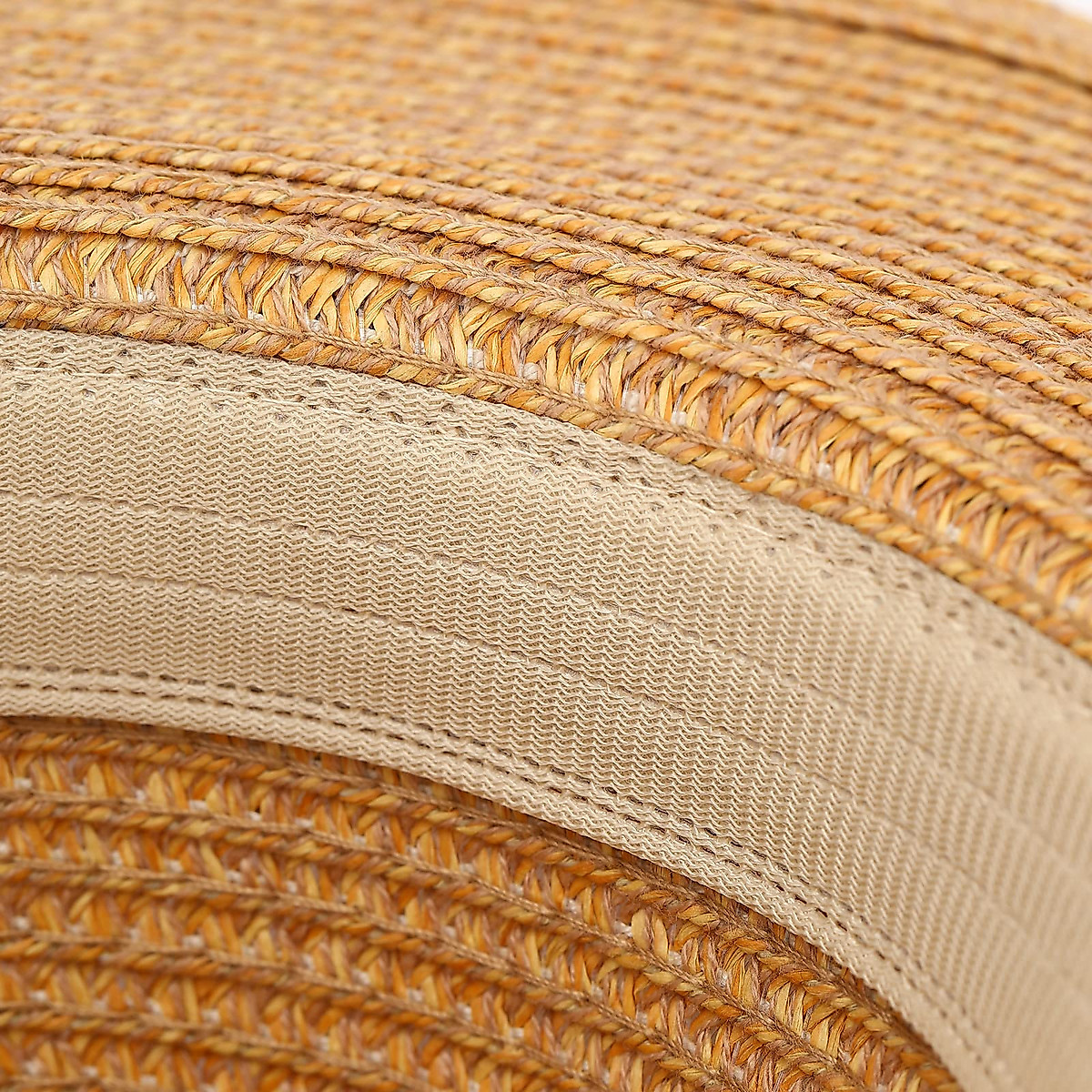 Womens Straw Cowboy Hat Western Beach Sun Hat for Men Wide Brim Fedora Hat Portable Cowgirl Hats Summer Panama Hat Coffee