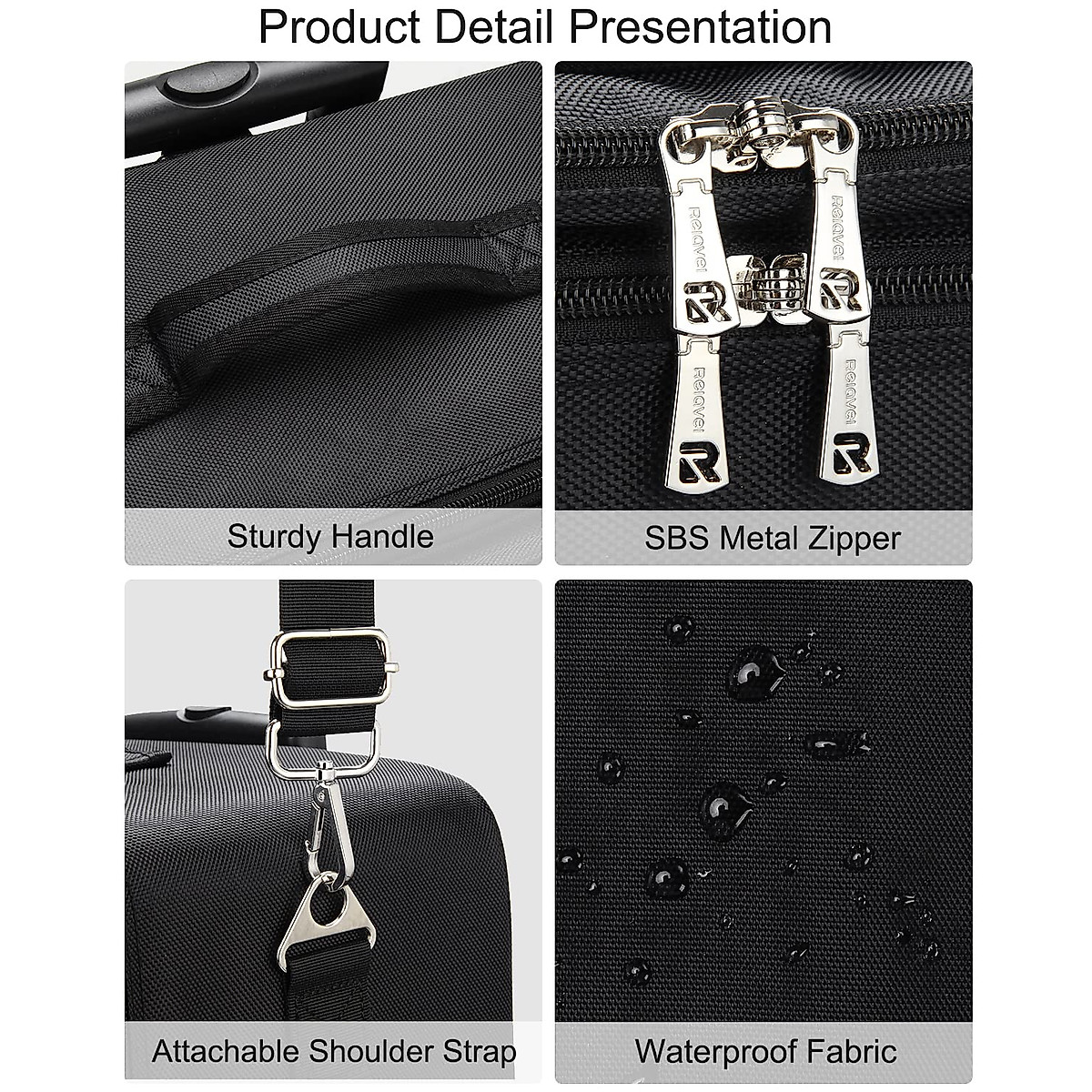 MONSTINA Rolling Makeup Train Case,Trolley Cosmetic Case,3-Layer Cosmetic Organizer,Extra Large Makeup Travel Bag for Hairstylist, Trolley Travel Hairdressing Case with Adjustable Divider(Black)