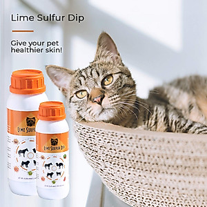 Classic's Lime Sulfur Dip - Pet Care for Itchy and Dry Skin - Xtra Strength Formula - Safe Solution for Dog, Cat, Puppy, Kitten, Horse (16 fl oz x 3 Bottles)