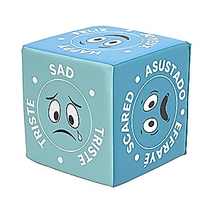 ECR4Kids SoftZone Emotion Cube with Mirror, Sensory Toy, Contemporary