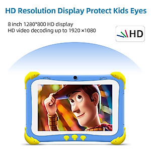 Tibuta K100 8 inch Kids Tablets,Tablet for Kids with Parental Control,Android 11.0 Tablet,2GB RAM, 32GB ROM,1280×800 IPS Display,Kid-Proof Case,WiFi Tablet,Ideal Gifts for Christmas and New Year