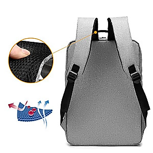 Laptop Backpack, Fits 15.6’’ computer backpack, Business Slim Durable, Travel Backpacks with USB Charging Port, for Work College School Men Women (GREY)