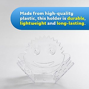 Scrub Daddy Sponge Holder - Sponge Caddy for Kitchen Organization - Self Draining, Dishwasher Safe & Universal Suction Sponge Holder for Sponges and Scrubbers (1 Count)