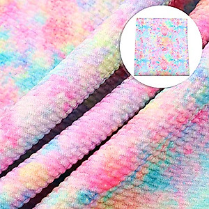 David Angie Drawing Graffiti Printed Bullet Textured Liverpool Fabric 4 Way Stretch Spandex Knit Fabric by The Yard for Head Wrap Accessories (Graffiti)