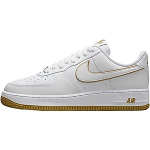 Nike Air Force 1 '07 White/White-Bronzine Mens Size 9.5