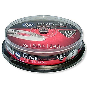 Hewlett Packard DVD+R Double-Layer 8X, 10 Pieces in Cake Box
