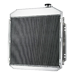 Ford F100 Radiator, Aluminum Radiator for 1957 1958 1959 1960 Ford F100 Pickup with Chevy V8 Config, 4 Row Radiator