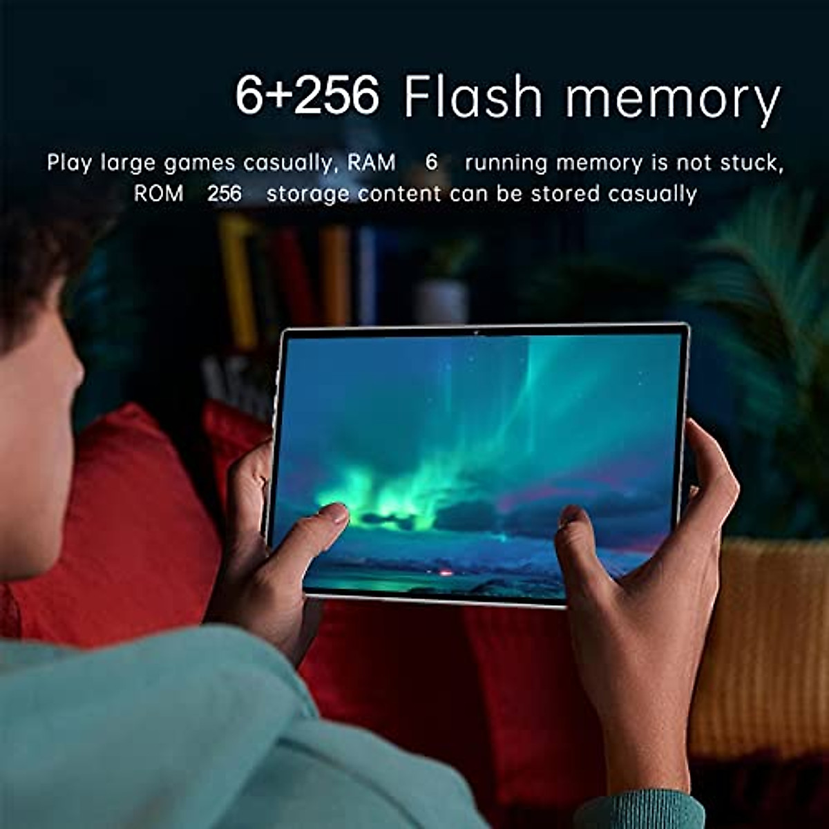 RTLR 10 Inch Tablet, 10 Inch IPS Screen 5G WiFi Dual Band Tablet PC for Travel (Gold)