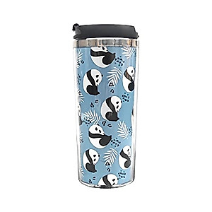 Panda 12oz Tumbler with Leakproof Lid,Stainless Steel Vacuum Insulated Travel Mug Coffee Cup for Ice and Hot Drink