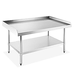 GRIDMANN NSF 16-Gauge Stainless Steel 48"L x 30"W x 24"H Equipment Stand Grill Table with Undershelf for Commercial Restaurant Kitchen