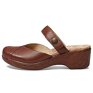 Alegria Women's Sydni Clay Leather Slip-On Wedge Clog Sandal 9 M US