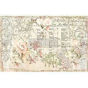 Prima Re-Design Decoupage Decor Tissue Paper 19"x30" 2/Pkg-Floral Parchment Redesign Décor'S Day Decorations,Easter Day,Decorations,Saint Patrick'S Day Gift St Patricks Day Decorations