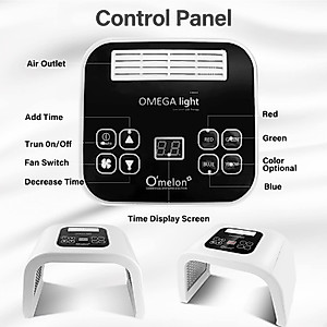 haoyehome Led Face Mask Light Therapy,7 Color Led Mask Therapy Facial, PDT Seven Color Photonic Skin Care and Beauty Equipment, Home Whole Body Led Light Therapy, White