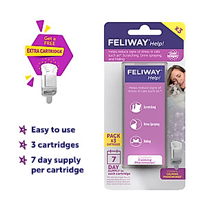 FELIWAY® Help! Cat Calming Pheromone Refills (7 days), 3-Pack
