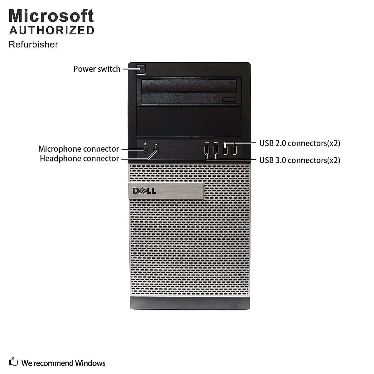 DELL Optiplex 7020 Tower Core i7-4770 3.4GHz 32GB 1TB + 240GB SSD DVD-RW Wi-Fi Win 10 Pro (Renewed)