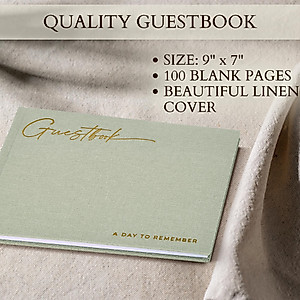 ZICOTO Beautiful Wedding Guest Book for Your Wedding Reception - Simply Elegant Guestbook to Sign in and Add Polaroid Photos - The Perfect Wedding Or Baby Shower Guest Book for The Special Day