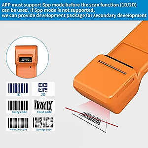 Combination of Bluetooth 58mm Thermal Printer and Mobile Phone, Can be Used as POS PDA Receipt Printer After Secondary Development,only Supports Application Software with Built-in SPP Protocol.