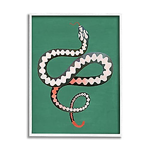 Stupell Industries Flexible Viper Symbol Snake Reptile Vivid Portrait, Design by Grace Popp