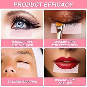 4pcs Eyelash Tapes, Reusable Silicone Non-Woven Fabric Lash Tape Eyelash Tape Breathable (Pink, 0.98 inch x 3.9 Yards)