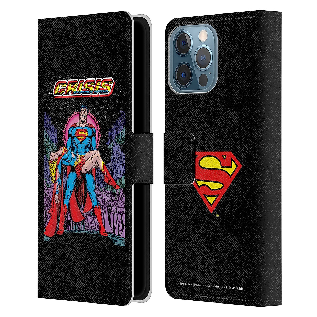 Head Case Designs Officially Licensed Superman DC Comics Crisis On Infinite Earths Famous Comic Book Covers Leather Book Wallet Case Cover Compatible with Apple iPhone 13 Pro Max