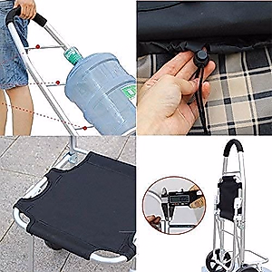 Shopping Trolley on Wheels Multi Function Shopping Cart Large Capacity Light Weight Foldable Wheeled Trolley with Seat Push Cart Bag with 2 Wheels Storage Hand Trucks,Blue ,