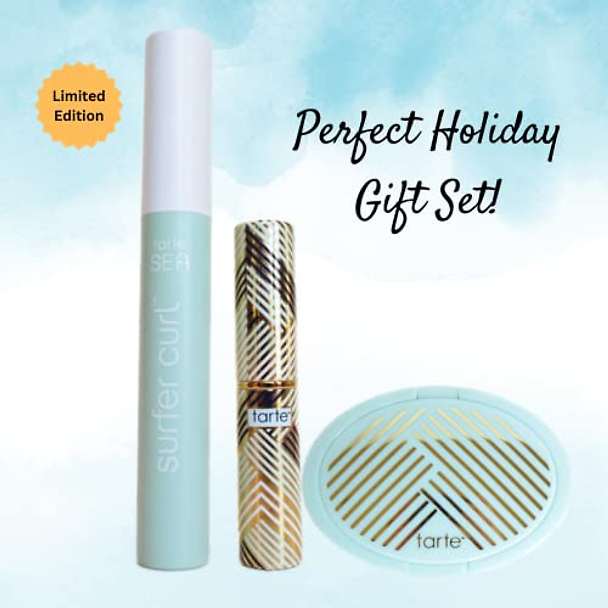 Tarte SEA Best Kept Secrets Best-Sellers Set:: SEA Surfer Curl Volumizing Mascara, SEA Quench Lip Rescue, SEA Breezy Cream Bronzer