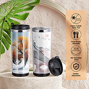 Lallisa Mug with Picture Customized Tumblers 12 oz Personalized Photo Stainless Steel Tumbler Insert Double Wall Mugs Insulated Cup Travel Mug for Happy Mother's Day Fathers' Day Gifts(2 Pcs)