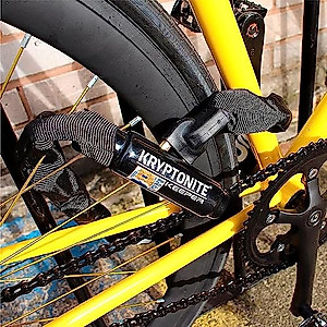 Kryptonite Keeper 585 Bike Chain Lock, 2.7 Feet Long Heavy Duty Anti-Theft Bicycle Chain Lock with Keys for Bike, Motorcycle, Scooter, Bicycle, Door, Gate, Fence,Black