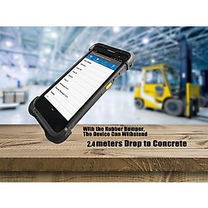 Rugged Enterprise Mobile Computer Android Barcode Scanner, 5.5" Touch Screen Handheld Data Terminal with Wi-Fi 6 & 4G LTE, 2m (6.5ft) Drop-Resistant Durability