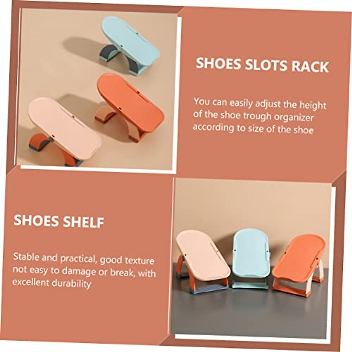 OSALADI 3pcs Shoe Rack Shoe Shelves for Closet Shoe Cubby for Closet Stackable Shoe Storage Stackable Shoe Rack Shoe Stacker Organizer Shoe Slots Space Saver Shoes Rack Home Shoes Holder