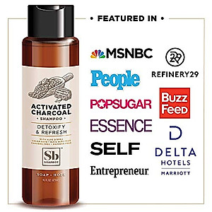 Soapbox Soap Shampoo, Vegan & Cruelty Free Hydrating Shampoo with Activated Charcoal, Color Safe, Paraben and Sulfate Free All Natural Hair Cleanser - Pack of 3,16 oz Bottles