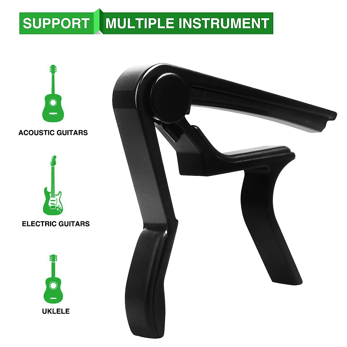 Guitar Capo, 6-String Acoustic & Electric Guitar Capo,Guitar Capo Acoustic(Black)