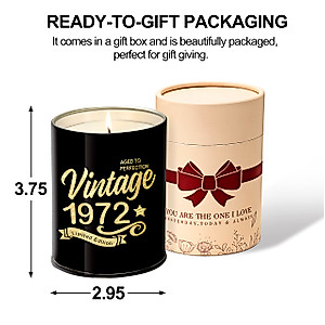Happy 53th Birthday Candles Gifts for Women Men, Back in 1972 Scented Candles Gifts,1972 53th Birthday Home Decorations 53Years Old Gift for Husband Wife Dad Mom