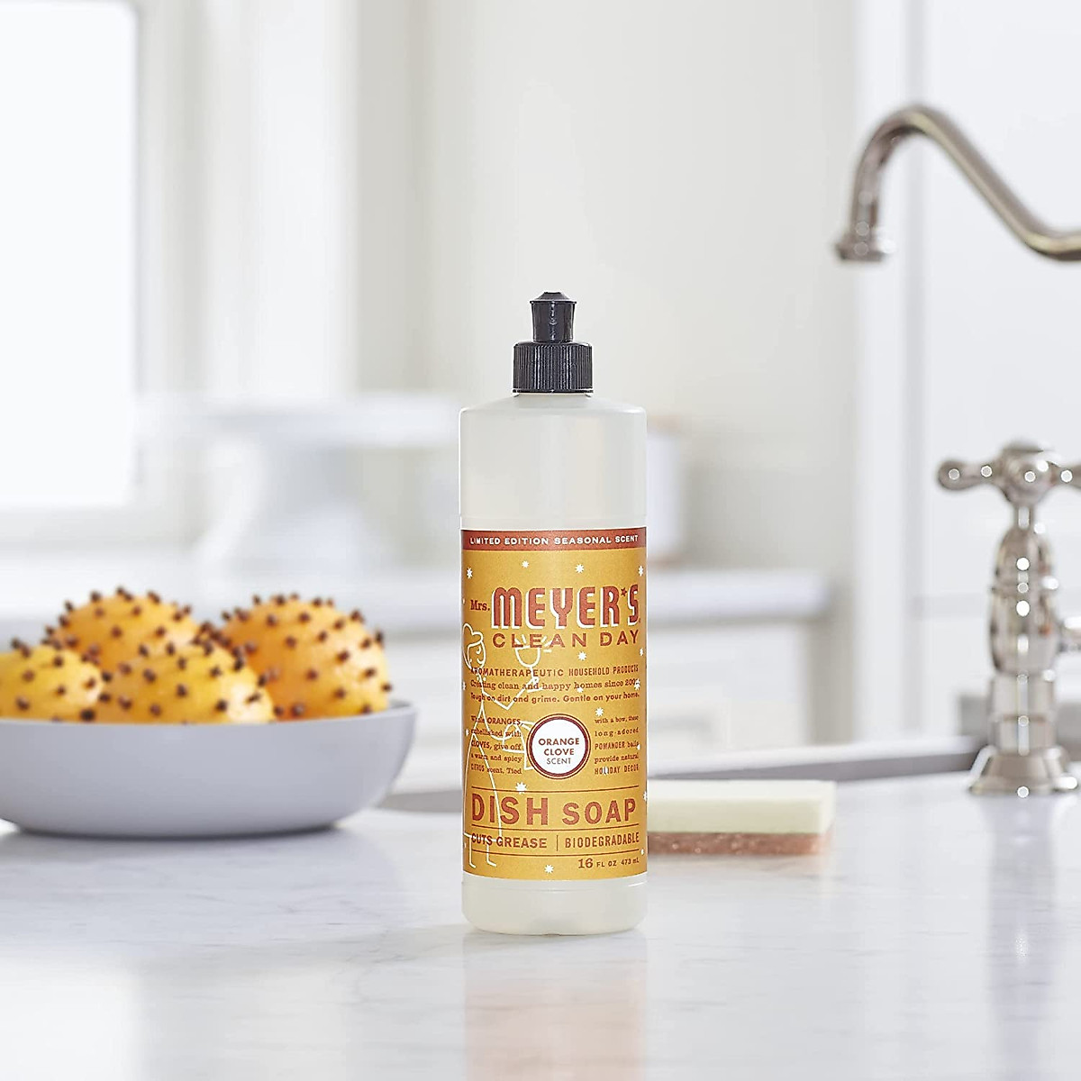 Mrs. Meyer’s 17430 Clean Day Orange Clove Liquid Dish Soap