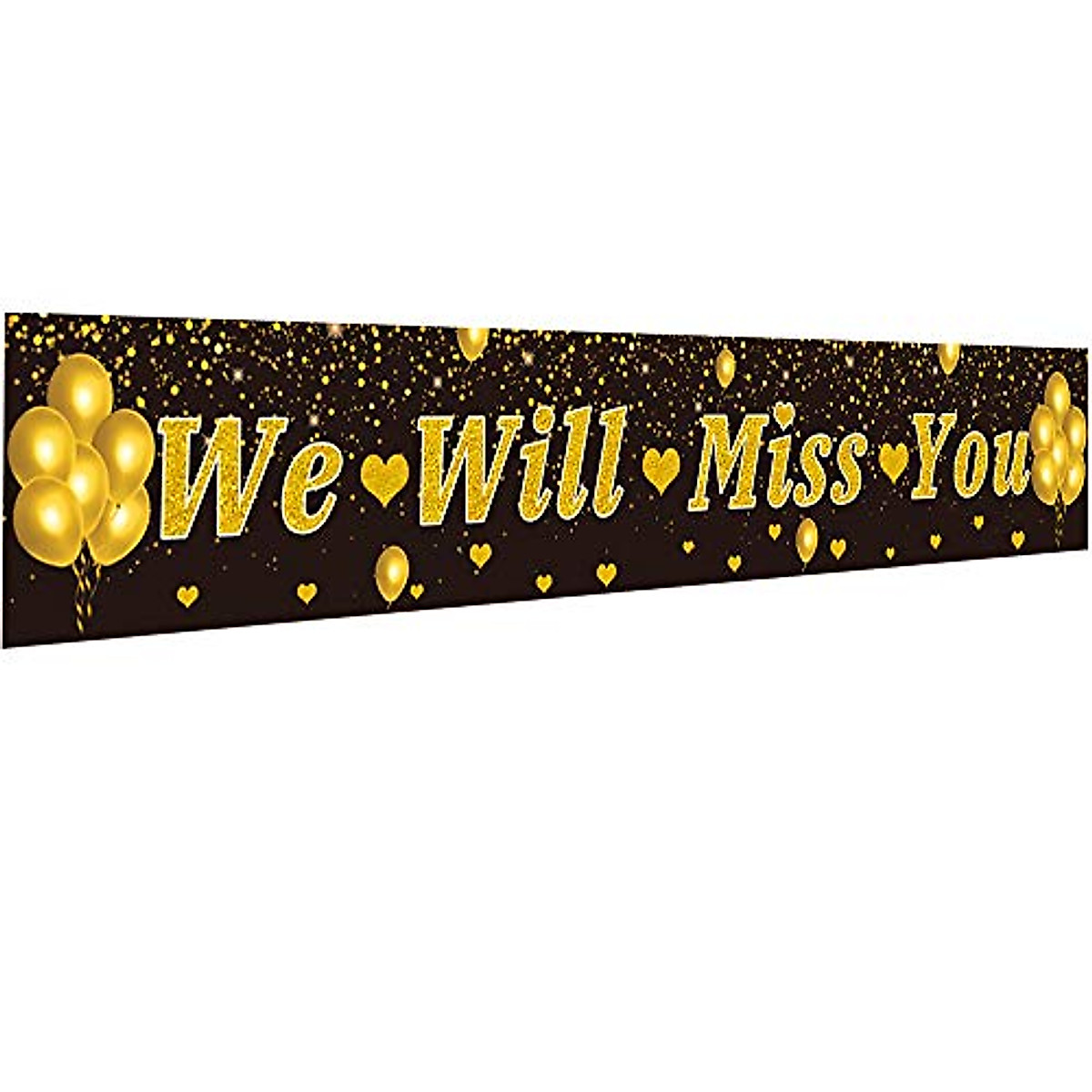 Ushinemi We Will Miss You Banner, Farewell, Going Away, Goodbye, Retirement Party Decorations, 9.8x1.6 Feet