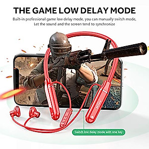 MGGZXR Wireless Neckband Headphones Bluetooth Neckband Headsets 100 H Playtime/360 Days Standby, Neckband Earbuds Built-in Mic Sports Noise Cancelling for Help Sleep/Audio Books/Video Conference