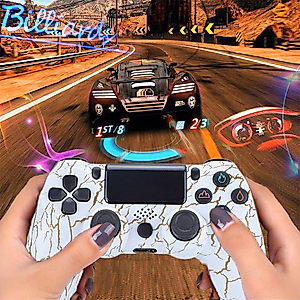 Controller for PS4 , Wireless Controller Compatible with PS4/PS4 Pro/PS4 Slim/PC with Touch Panel/Audio Function/6-Axies Sensor/Dual Vibration,600mAh Battery
