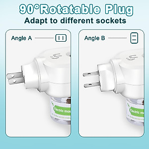 Moskiller Mosquito Repeller, Electronic Mosquito Repellent Plug in, Include 1 Pack 280 Hr Repellent Refills for Home, Bedroom, Office, Kitchen