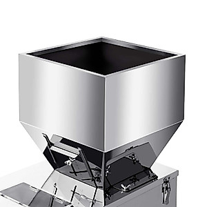 Particle Filling Machine, 10-999g Automatic Particle Weighing Filler Depenser, Intelligent Bottle Bag Pouch Split Quantitative Packing Filler with Foot Pedal for Tea Seeds Grains Flour Beans Glitter