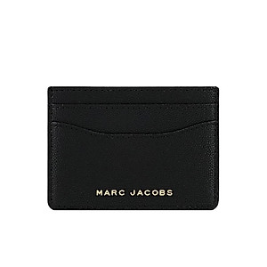 Marc Jacobs M0016997 Black With Gold Hardware Daily Card Women's Pebbled Leather Case