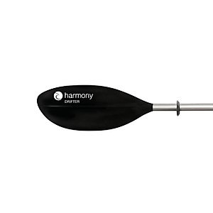 Harmony Gear Drifter Kayak Paddle | 1 Piece Shaft | 60 Degree Offset | Black | 235 cm