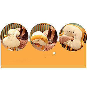 17“Toast Bread Pillow Funny Food Plush Toy Pillows Small Cute Stuffed Plush Toast Sofa Pillow for Kids Adults Gift Home Bed Room Decor (Toast Bread,Golden) …