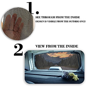 WILDLAVIE Truck Rear Window Perforated Decal Wrap Size 66" x 20" American Flag Eagle Graphic Vinyl Sticker Patriotic Decoration Fit Most Pickup Trucks SUV